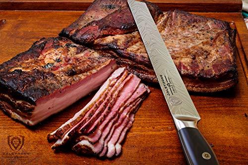 Dalstrong Slicing Knife - 12 inch Slicer - Omega Series - BD1N-V Hyper Steel Kitchen Knife - G10 Handle - Razor Sharp Knife - Carving Knife, Brisket, BBQ - Leather Sheath Included