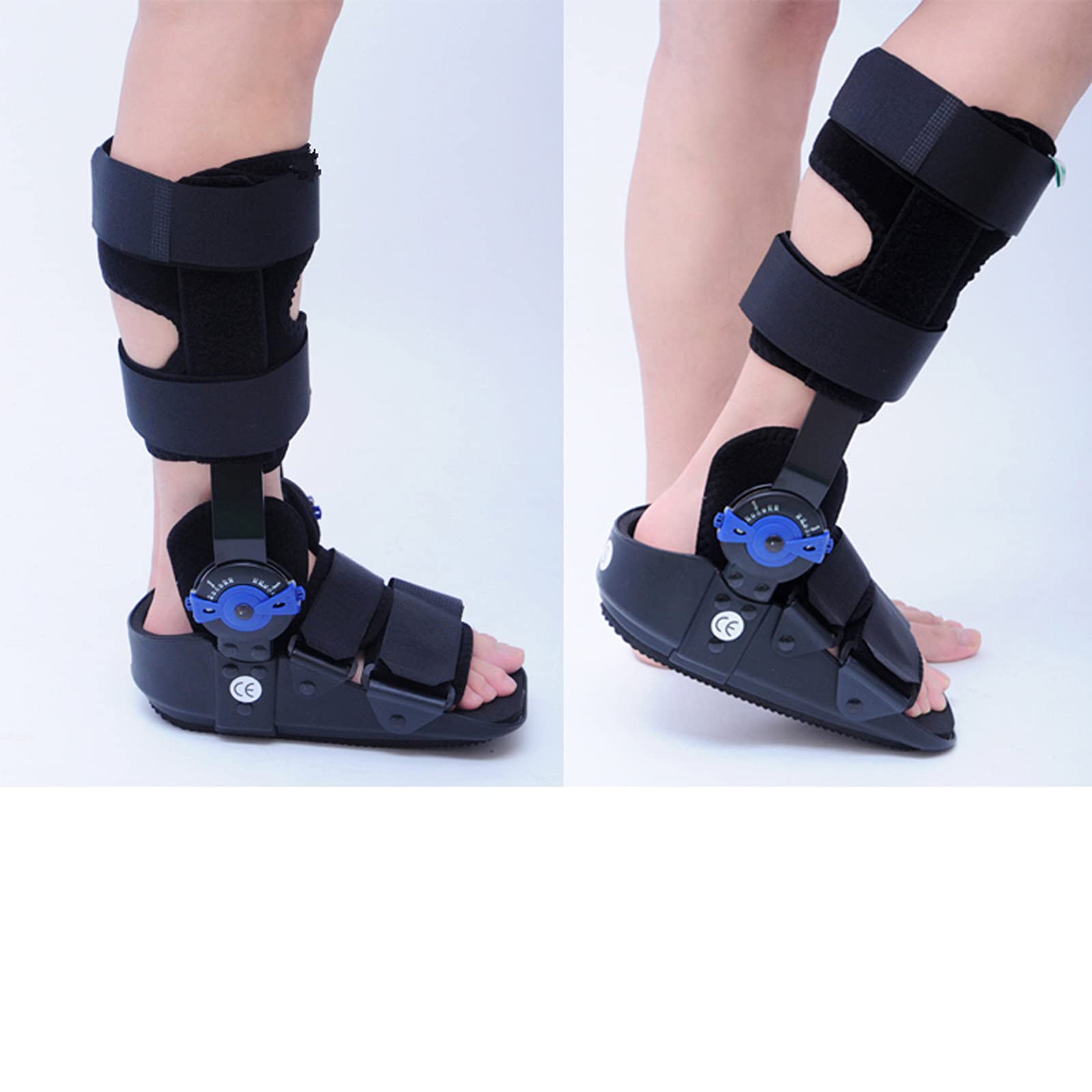 DXDUI Foot Orthosis Boots Fracture Ankle Foot Stabilizer Brace Fixed Leg Fracture Lower Limb Paralysis for Knee Ankle Foot Injuries and Ankle Sprain,S