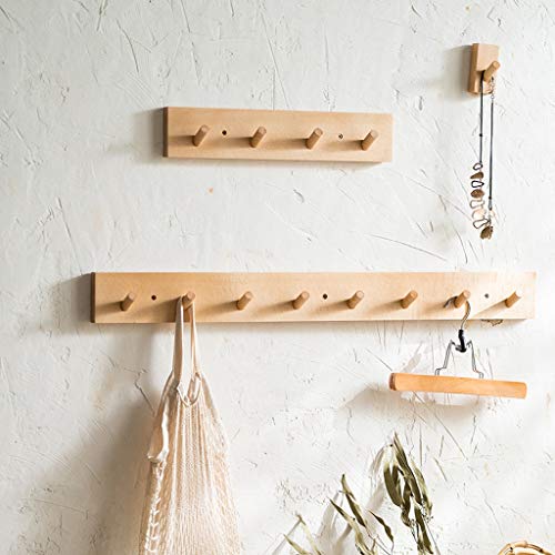 luckxuan Wall Hooks Coat Hooks Wall Mounted Coat Rack Wood European Style Hanger Heavy Duty Wall-Mounted Rack and Coat Hook Doorway Wall Coat Hook Heavy Duty Coat Hook (Size : A-7hooks)