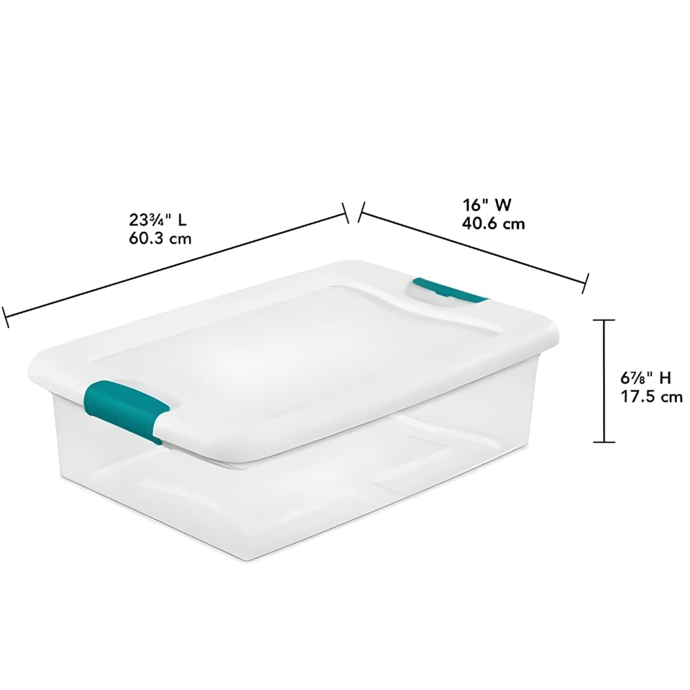 Large Storage Bins With Lids - Clear Plastic Storage Bins 32-qt, Versatile Storage Boxes With Lids For Easy Organizing, Perfect For Under Bed Storage Containers, Snacks, Crafts, Legos, Tools, LDX3358