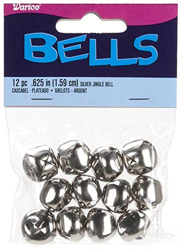 Darice 109014 Jingle Bells .625" 12/Pkg Silver