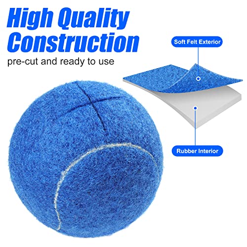 Damooo 4/8 PCS Precut Walker Tennis Balls, Universal Walker Glide Balls, Walker Accessories Glides for Chair Legs and Floor Protection (4pack, purple)