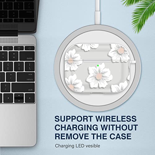 Maxjoy Airpods Pro 2nd Generation Case 2022,Cute Airpods Pro 2nd Generation Case, Airpods Pro 2 Case Cover with Keychain for Women Girls (Morning Flower)