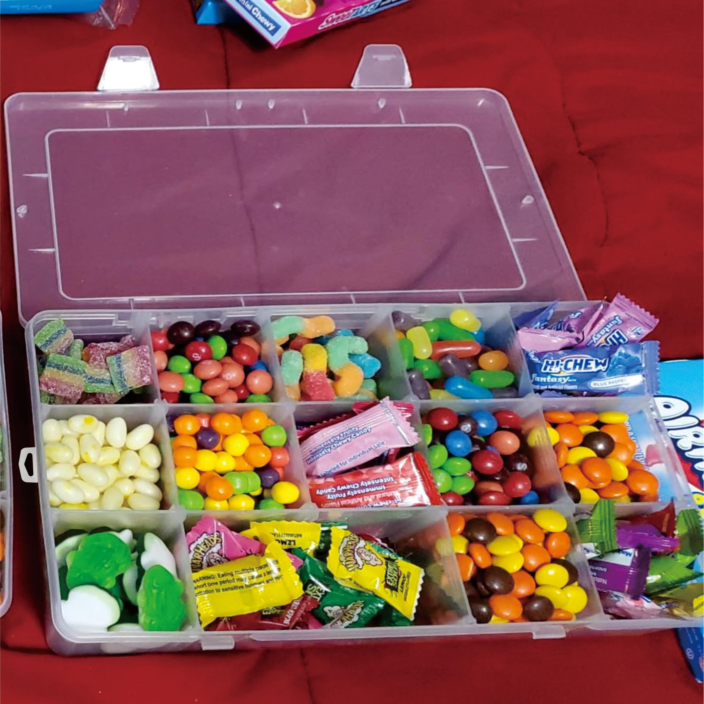 LZLMQSSA Large 15 Grids Transparent Plastic Organizer Box With Dividers, Adjustable Compartment Plastic Craft Storage Container, Small Parts Storage Box, Small Tool Organizer Storage Box(3 Pack)