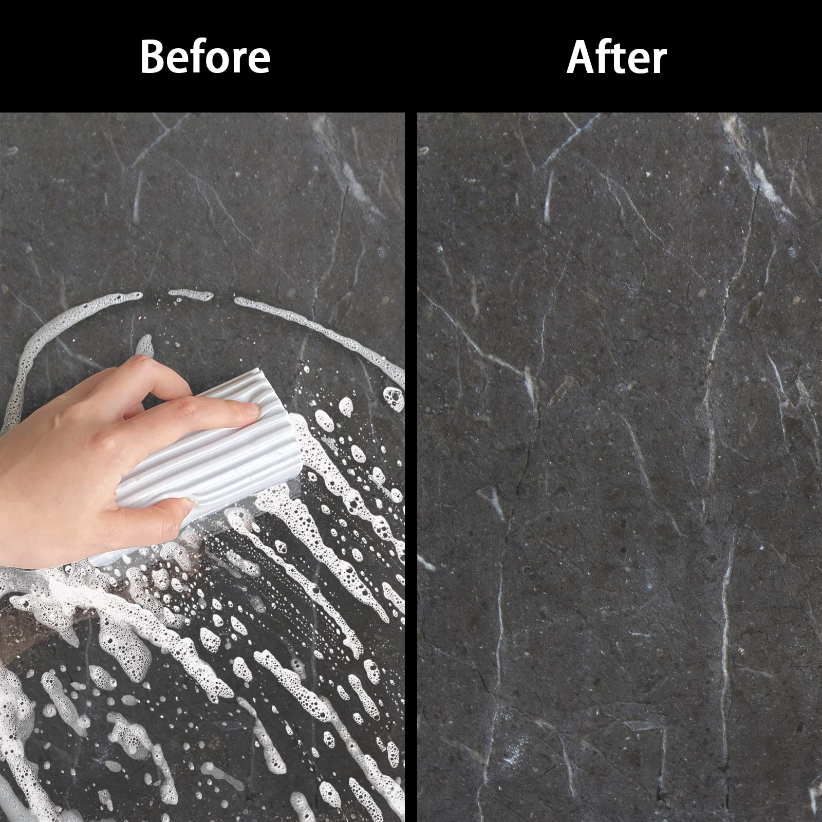Damp Clean Duster Sponge, Sponge Cleaning Brush, PVA Sponge, Duster for Cleaning Blinds, Glass, Baseboards,Vents, Railings, Mirrors, Window Track Grooves and Faucets