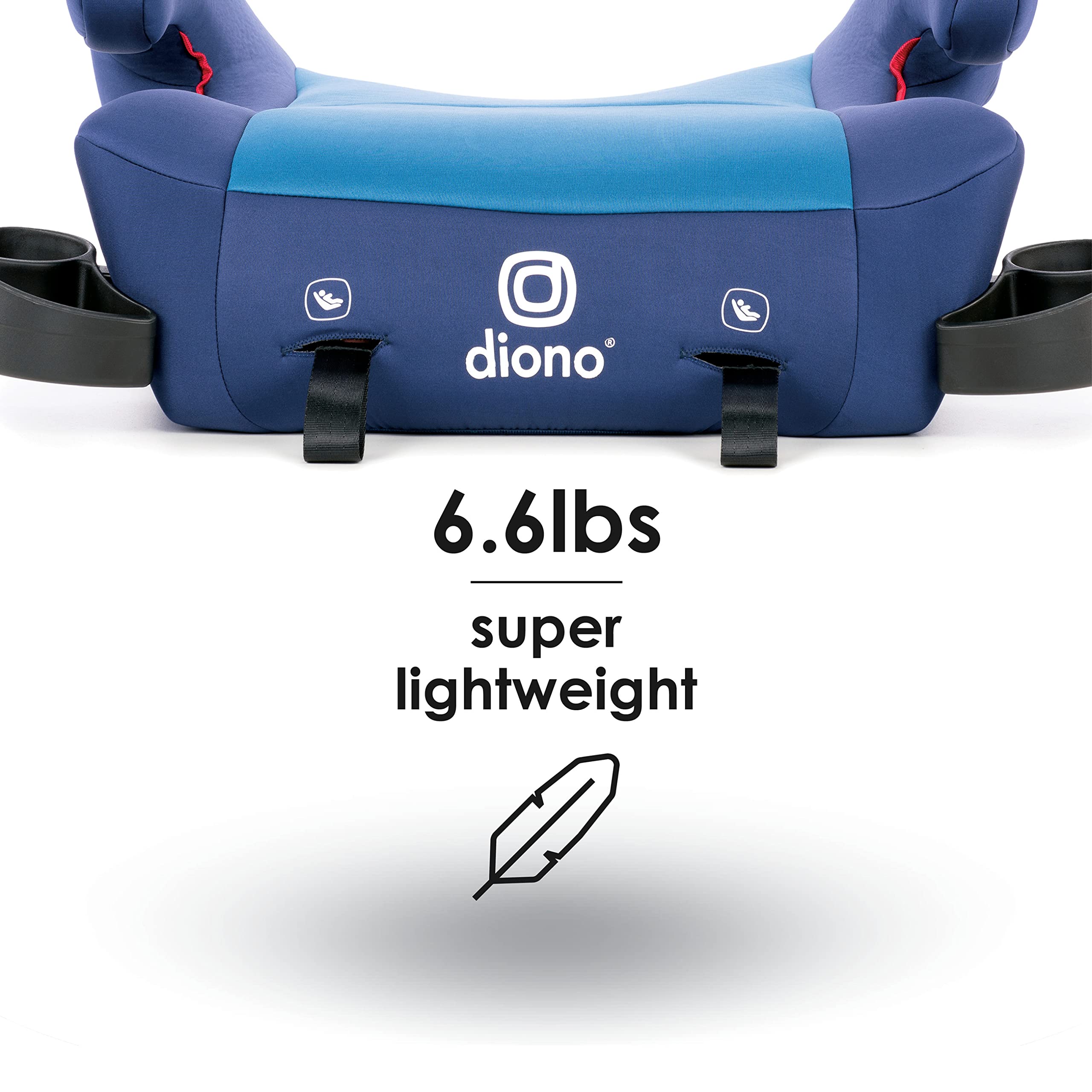 Diono Solana 2 XL, Dual Latch Connectors, Lightweight Backless Belt-Positioning Booster Car Seat, 8 Years 1 Booster Seat, Black