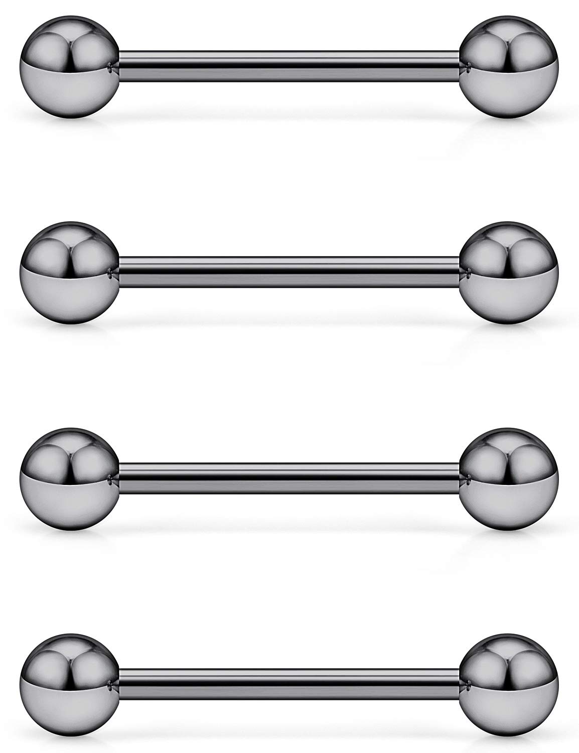 Dyknasz Grade 23 Titanium Externally Threaded Nipple Shield Barbell Ring Bar Body Piercing Jewelry for Women Men 14G 16mm 5/8 inch