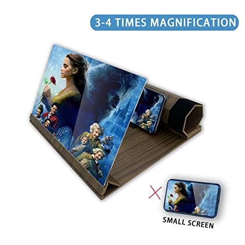 SUDOO 12 Inch Mobile Phone Screen Magnifier-3D Smartphone Expander for for Movies, Videos, and Gaming - Screen Amplifier Foldable Easy to Carry(25.5*22.7*1.2cm)