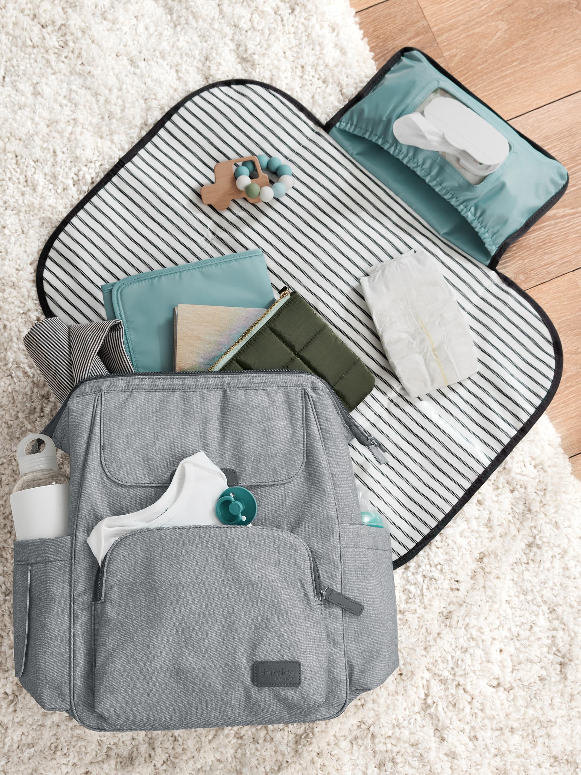 Simple Joys by Carter's Everyday Diaper Backpack, Grey, One Size
