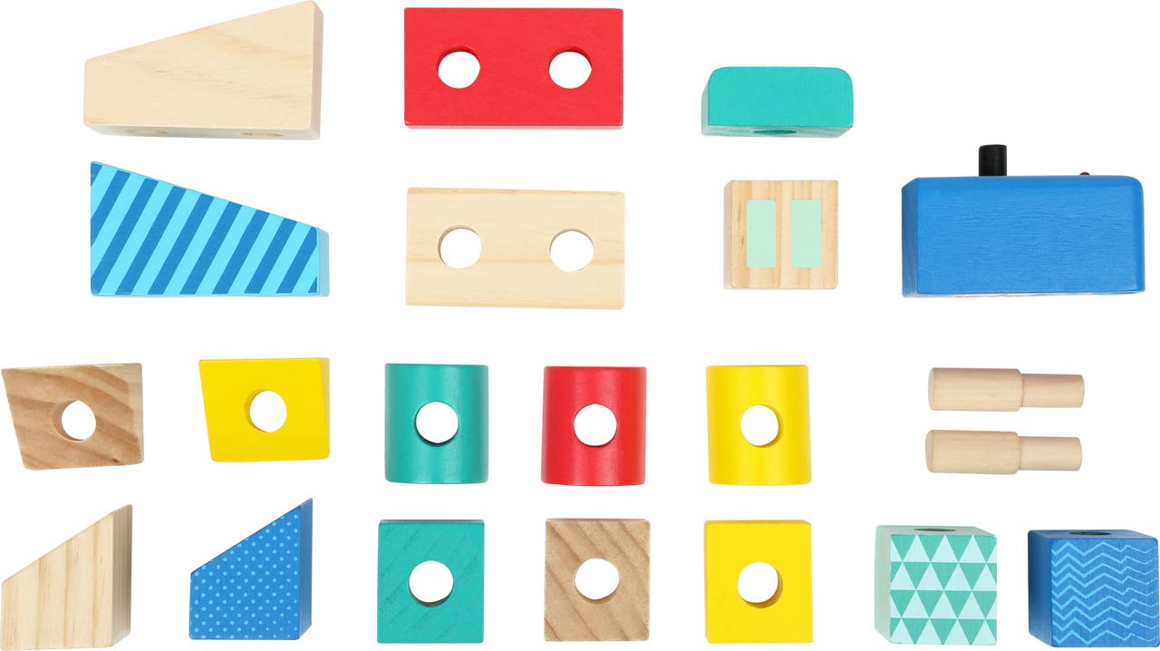 Small Foot Wooden Toys Wooden Train Pull Along and 33 piece Sorting Game designed for children 12+ months