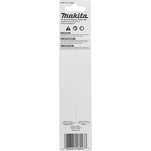 Makita A-96908 Impactx #2 Square Recess 6″ Power Bit