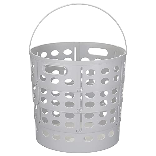Laundry Basket Collapsible Baby toys Organizer, Foldable Storage Bin, Compact Toy Bins, Baskets for Dirty Clothes, Space Saver for Small Rooms, (1 count) Grey