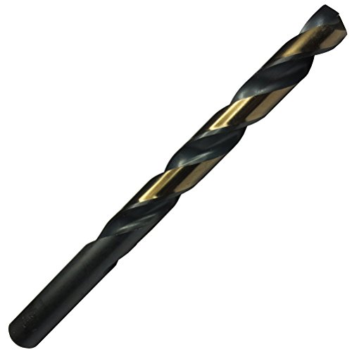 KFD29J-PC KFD 29-Piece High-Speed Steel Jobber Length Drill Bit Set in Plastic Case, Black/Gold Oxide Finish, Round Shank, Spiral Flute, 135 Degrees Split Point, 1/16 to 1/2 Size