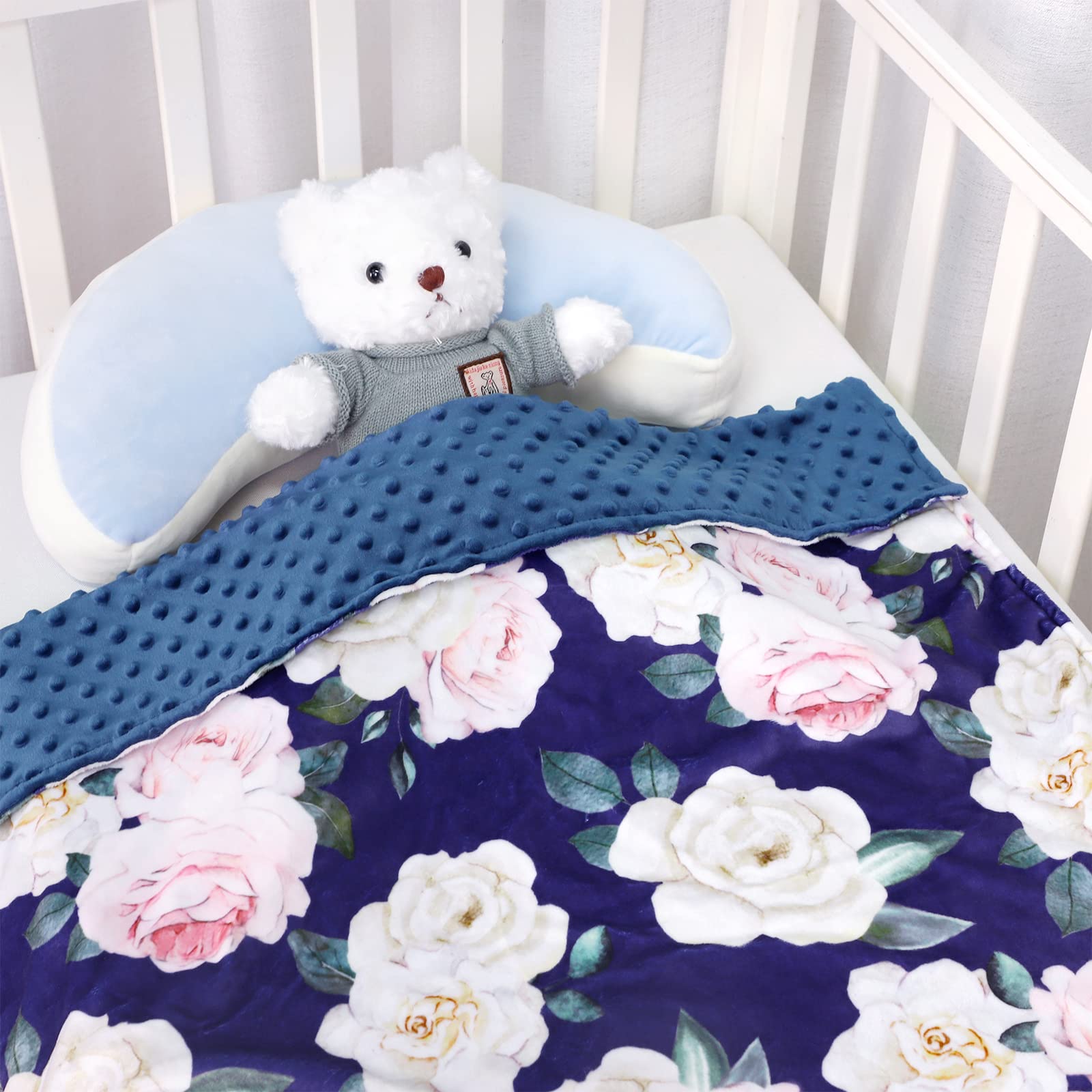 Hooyax Carseat Canopy Cover with Peep Window and Baby Blanket for Girls, Soft and Comfortable,Floral
