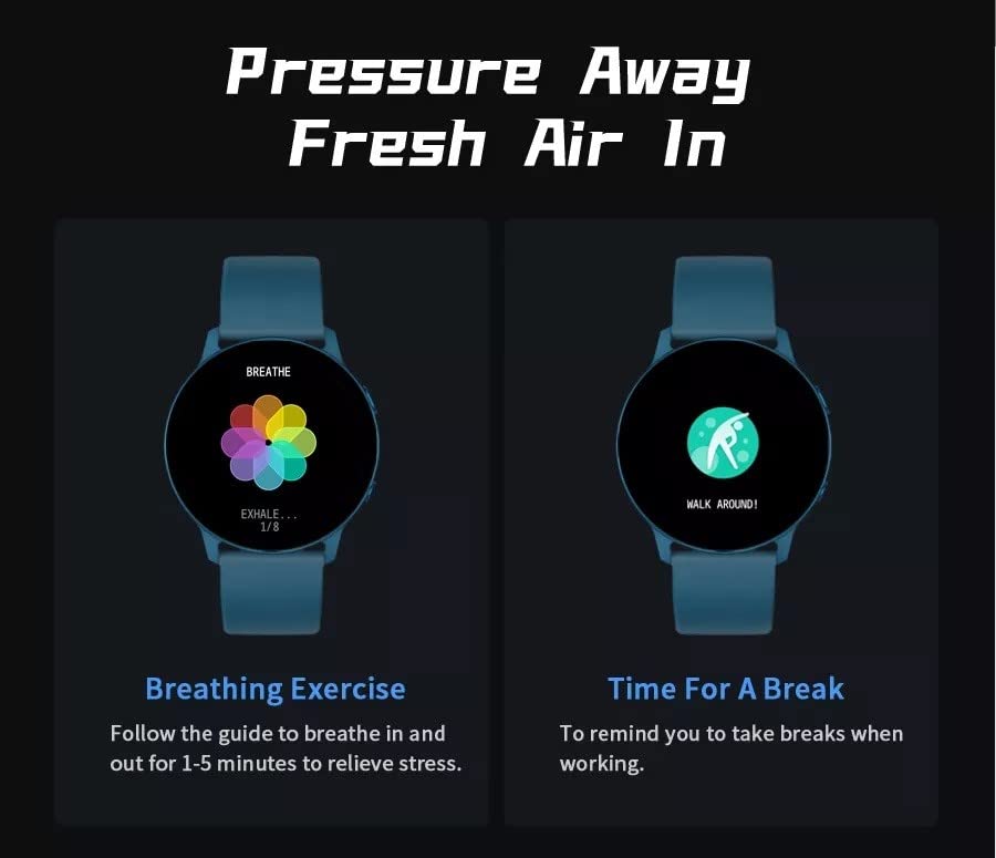 Smart Watch 2022 for Woman and Men, 1.28 ich Full Screen Touch, Activity Trackers Compatible iOS/Android, IP68 Waterproof, Black 1.28 inch VMX1 0