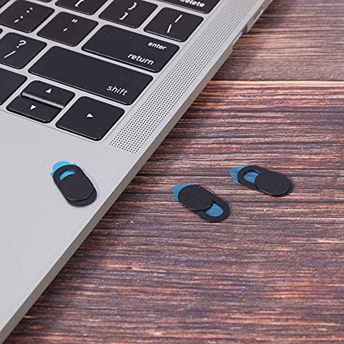 GIUIN 3pcs Plastic Camera Notebook PC PC Mobile Anti-Hacker Peeping Protection Privacy Cover Black