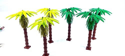 General Jim's Palm Tree MOC Bricks Toys Assortment Building Blocks Toy Playset Accessory Tree Set (10 PCS, 3 Sizes) - for Teens and Adults