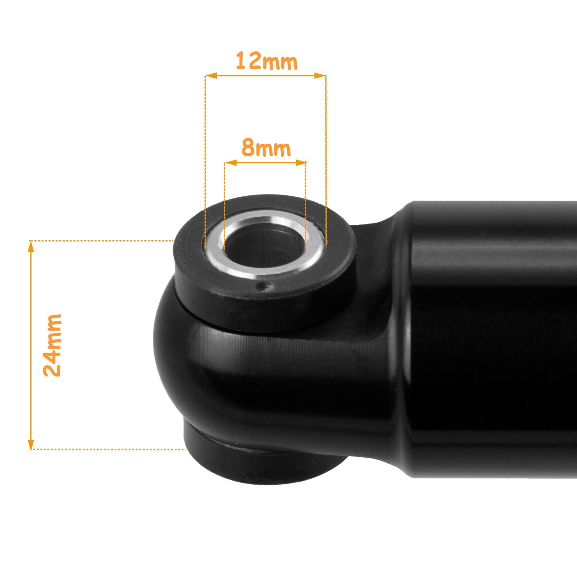 DNM Mountain Bike MTB Air Rear Shock Rebound/Remote Lock Out/Air Compression Pressure Adjustable - AL7075 Shaft & AL6061 Shock Body - Extra Bushing Hardware - Length 200mm