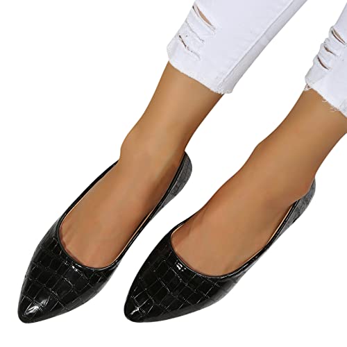 FASDNENDYS Fashion Women's Non Slip Slip On Mesh Stone Pattern Breathable Leisure Work Single Shoes Semi Casual Shoes for Men