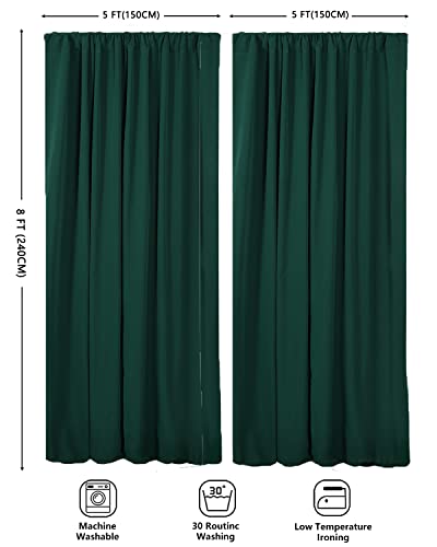 Polyester Backdrop Green Backdrop Curtain for Parties Photo Backdrop 10x8Ft Wedding Baby Shower Photography Background Photo Decor