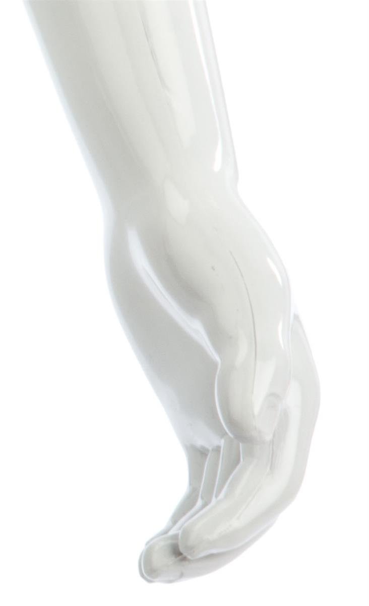 Displays2go Glossy White Polypropylene Child Youth Mannequin Form, 51-Inch