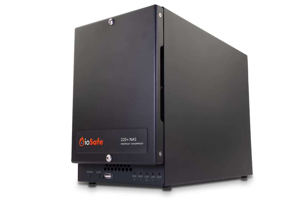 ioSafe 220+ Two-Bay NAS Fireproof/Waterproof (Diskless 6GB RAM)