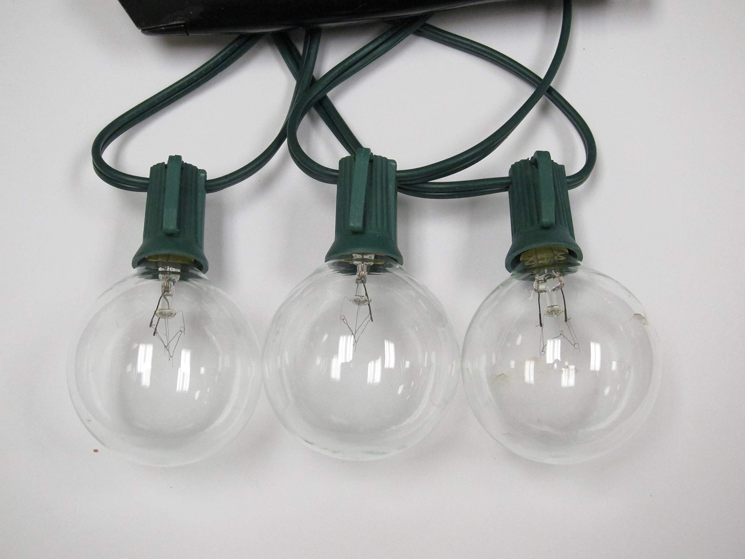 Sival Clear Globe String Lights Set of 25 G40 Bulbs, Perfect for Patio, Gardens, Gazebos, Weddings, Indoor/Outdoor, Christmas lights