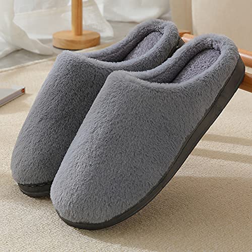 FASDNENDYS Indoor Slippers for Women Winter Shoes Soft-Soled Slippers Women's Mens Raiders Slippers Size 11 Grey