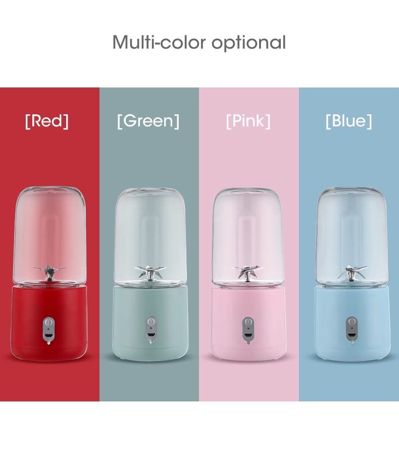 SRLIWHITE Portable Blender USB Blender Two Piece Electric Juicer Smoothie Blender Mini Personal Lemon Juicer (Color : Pink)
