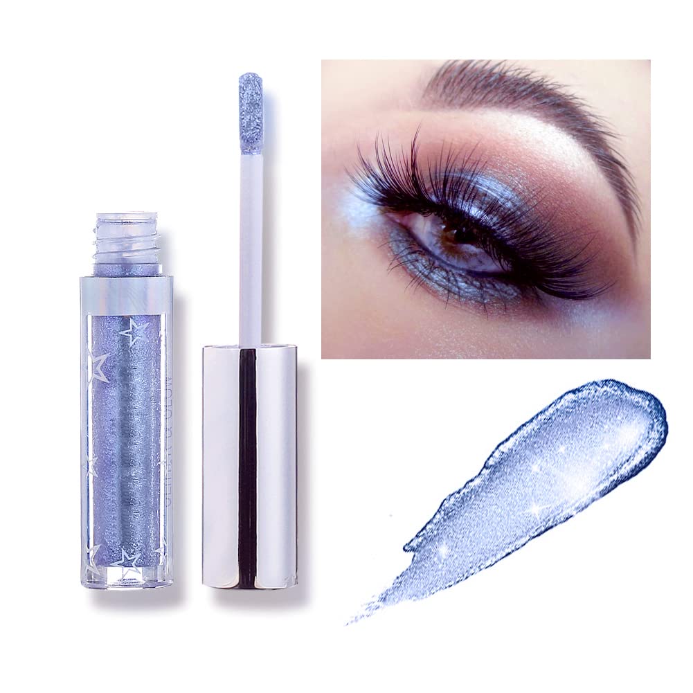 Hotiary Glitter Liquid Eyeshadow Metallic Pigments Shimmer Makeup Metals Gloss for Eyes Eyeliners Sparkling Eye Shadow Shiny Pen Eyeliner Kit Long Lasting Waterproof (12 Colors Set)