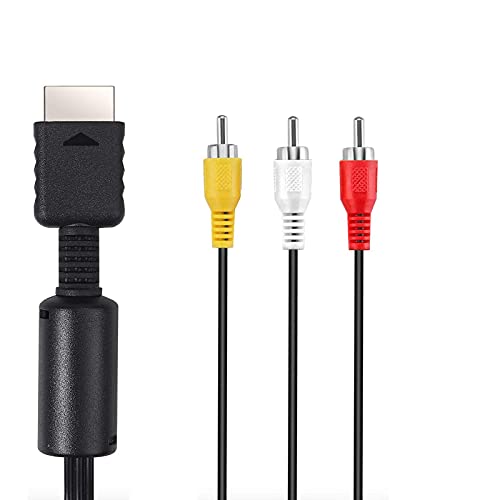 Suncala (NOT HDMI) 6FT AV TV RCA Audio Video Cord Cable for Playstation PS2 PS3 Cable (1Pack)