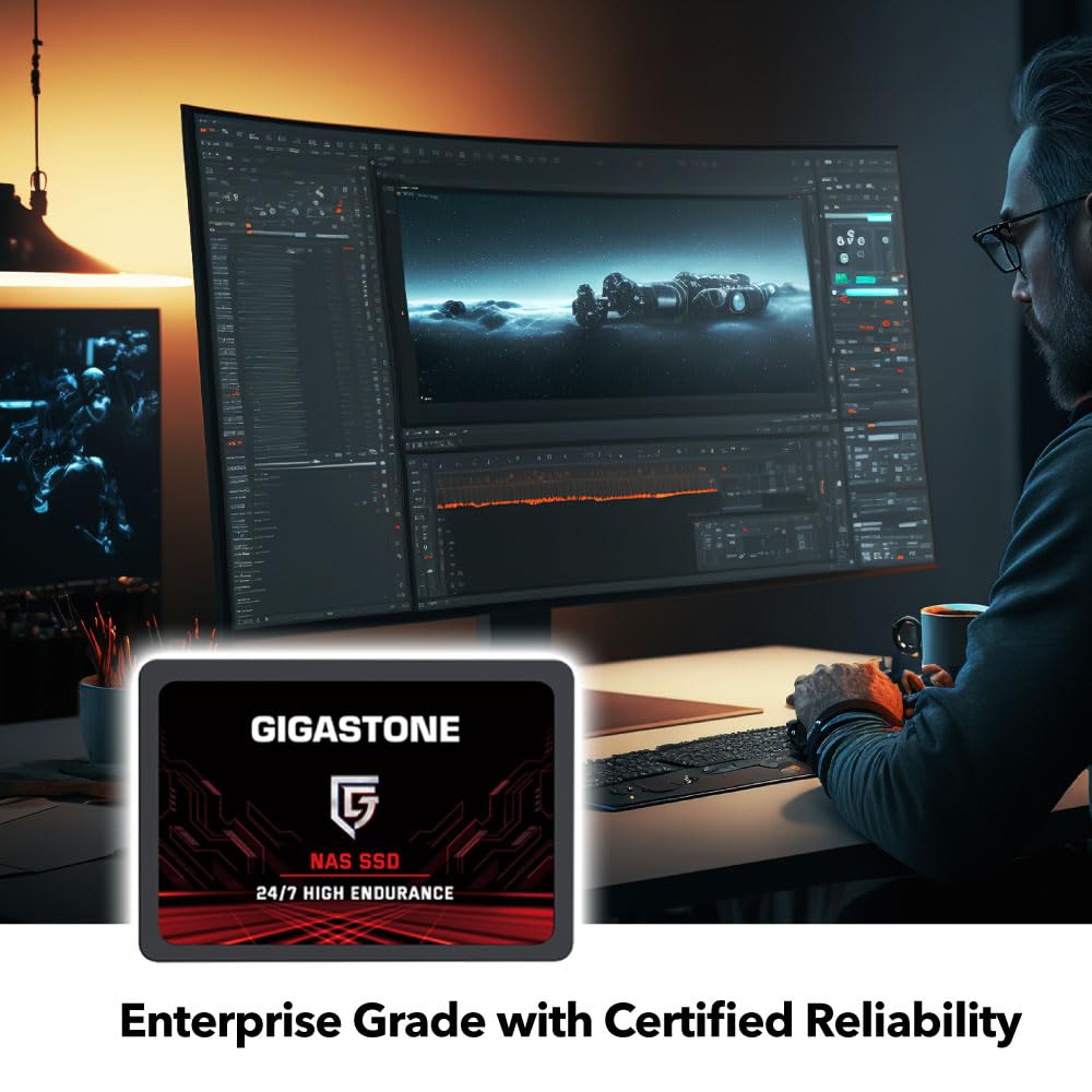 Gigastone SATA SSD 512GB (3-Pack) 2.5 inch SSD 550MB/s Upgrade Laptop PC Memory and Storage PS4 HDD Replacement 2.5" Internal Solid State Hard Drives SATA III SLC Cache 3D NAND Game Turbo Performance