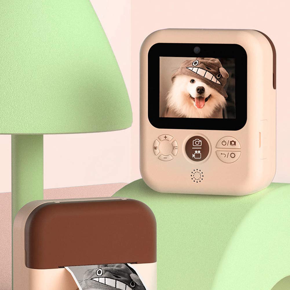 Creivity Mini Children Print Camera, 12MP IPS Color Screen Cartoon Digital Toy Camera for Kids, Capture Pictures and Videos