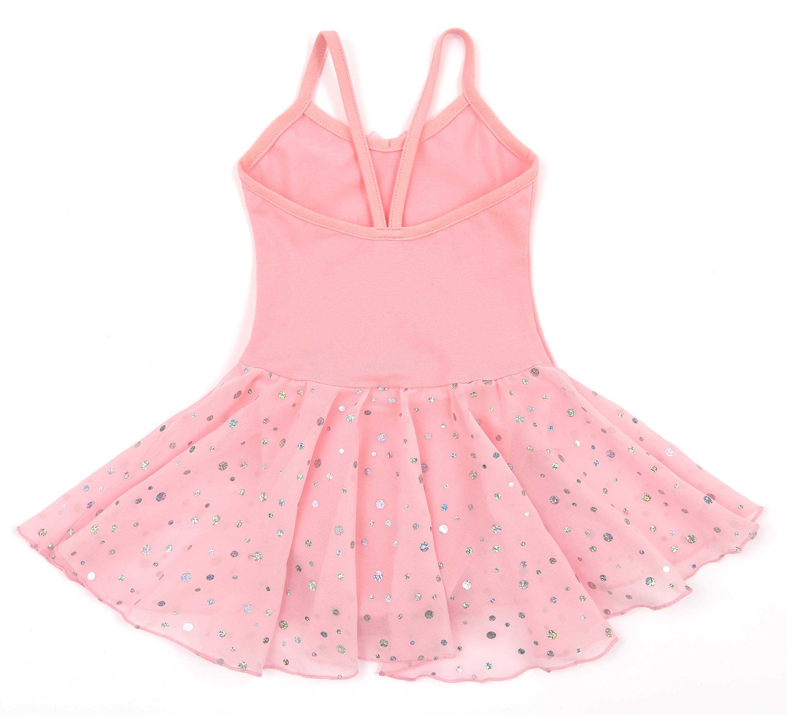 DANSHOW Ballet Leotards for Girls Dance Camisole Dress with Shiny Tutu Skirt(4041-08-M)