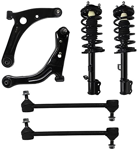 Detroit Axle - 12pc Front End Suspension Kit for Ford 2001 2002 2003 2004 Escape Mazda Tribute, 2 Struts 2 Lower Control Arms w/Ball Joints 4 Tie Rods 2 Sway Bars 2 Boots Replacement Struts Shocks