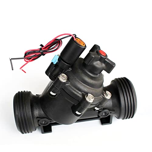 GRUNI 1Pcs 2 Inch Agricultural Irrigation System Hydraulic 220V 24V 12V Lawn Sprinkler Greenhouses Solenoid Valve (Size : 2", Color : 12VDC)