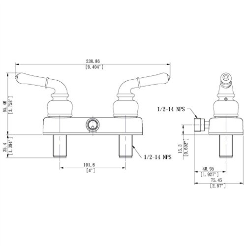 HowPlum RV/Mobile Home Shower Valve with Hand-Held Shower, Brushed Nickel
