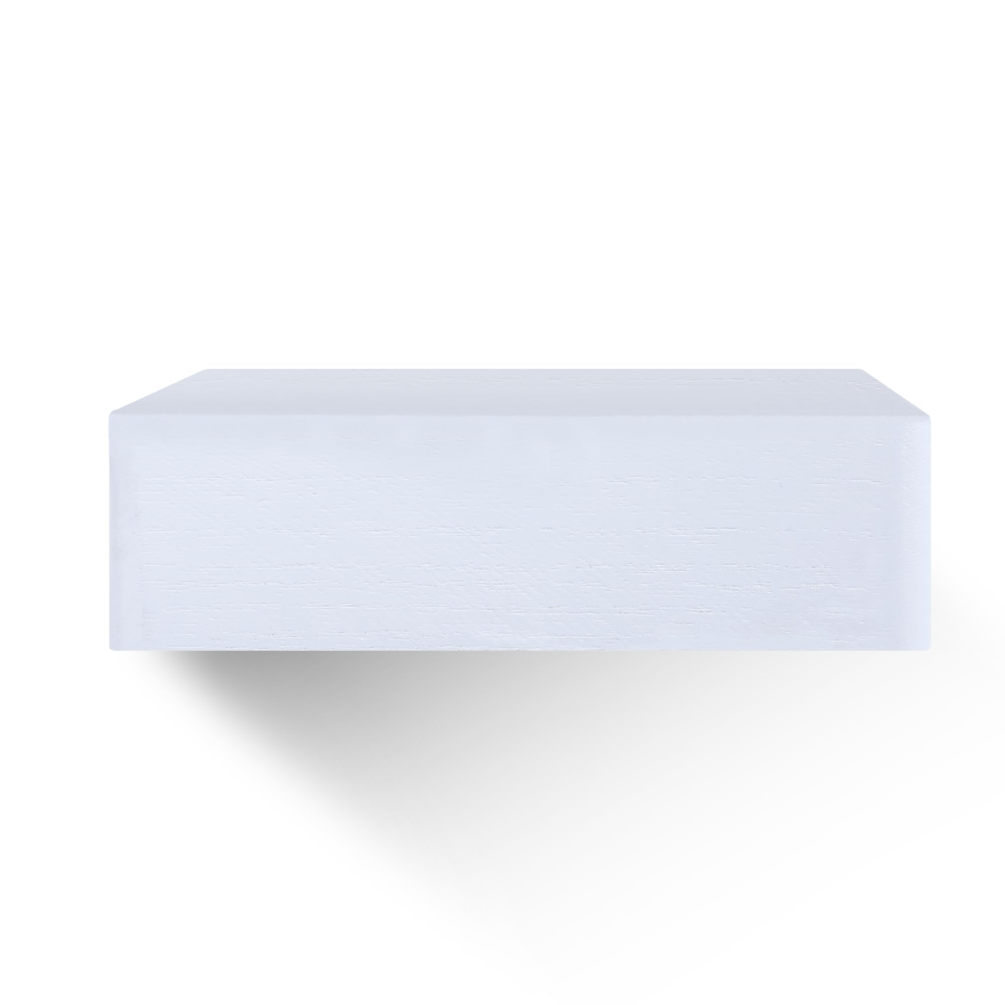 MITREL Small Floating Wood Shelf, 6x6 Inches, Mini Square Shelves for Small Spaces,Rustic Wall Storage for Plants and Photos, 1 pcs(Classic White)