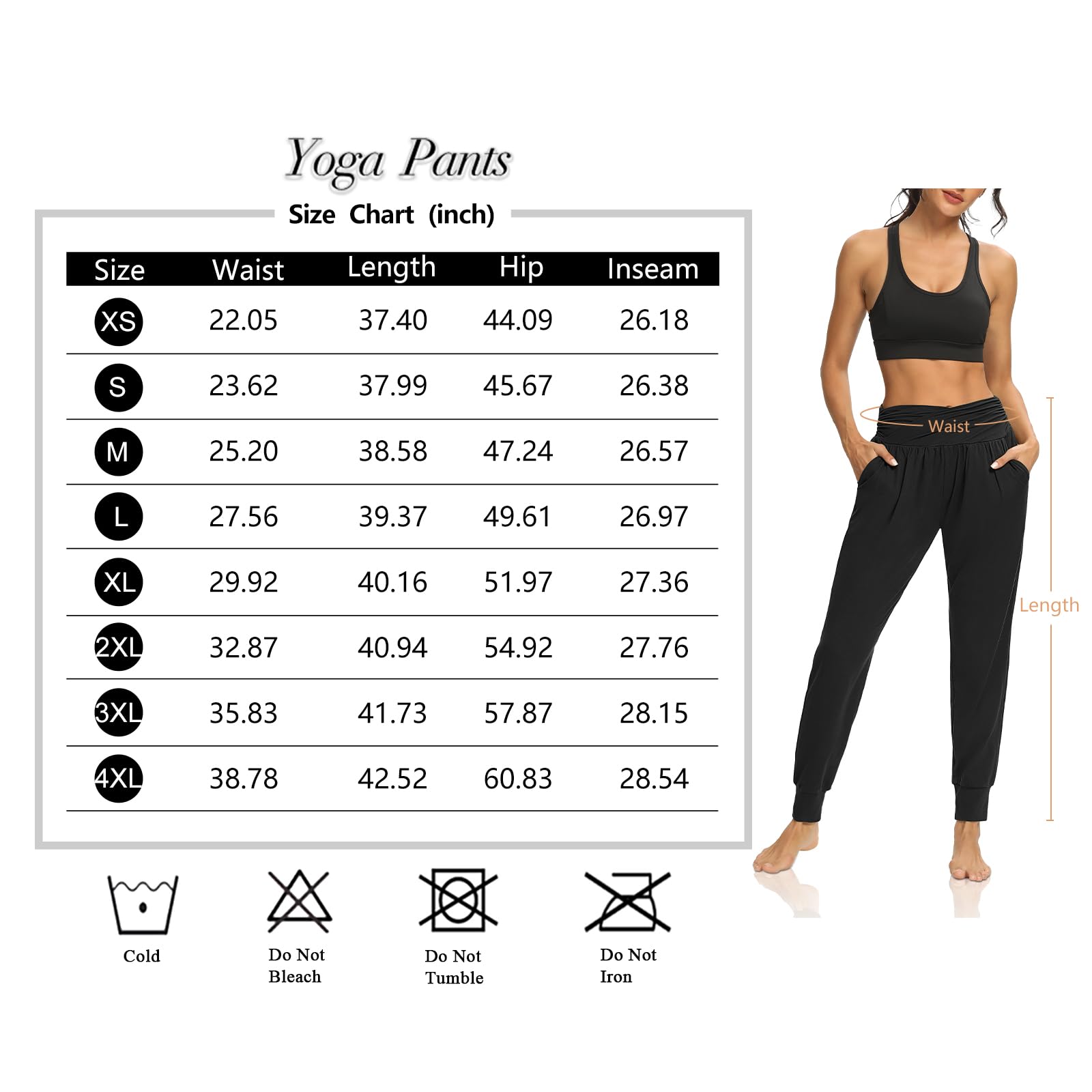 DIBAOLONG Womens Yoga Sweatpants Loose Workout Harem Joggers Casual Comfy lounge Pajama Pants with Pockets Black XL