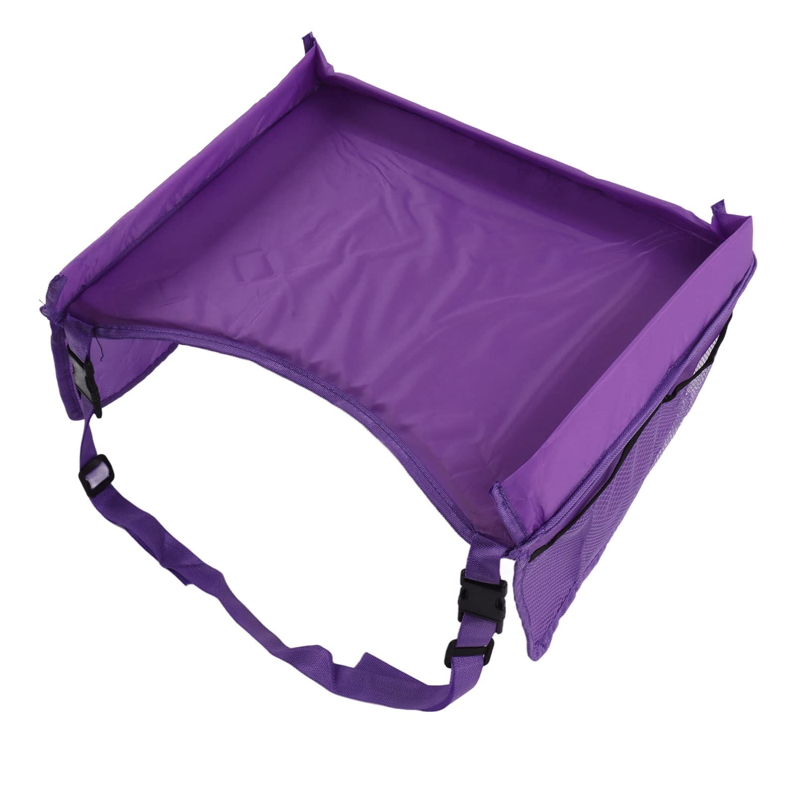 Foldable Kids Travel Car Table Tray Waterproof Toddler Lap Desk for Baby Carriages Lap Desk Accessory Purple