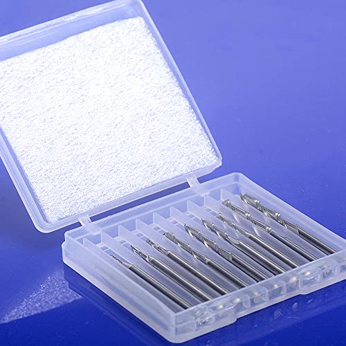 HOZLY for Wood Working Set Diameter 1mm 1.5mm 2.0mm 2.5mm 3.175mm Carbide Ball Nose End Mill CNC Engraving Router Bits Milling Cutter