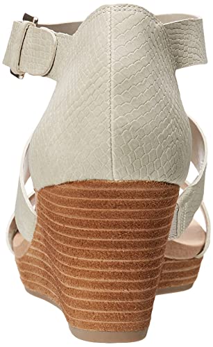 Dr. Scholl's Shoes Women's Barton Wedge Platform Sandal,Greige Snake Print,7.5