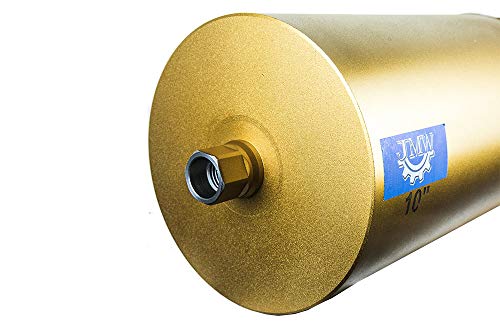 Jeremywell 10" (254mm) Diamond Wet Drill Core Bit for Concrete, Granite, Brick Block, 30/40 Diamond Grits, 1-1/4"-7 Threaded, Height 17"