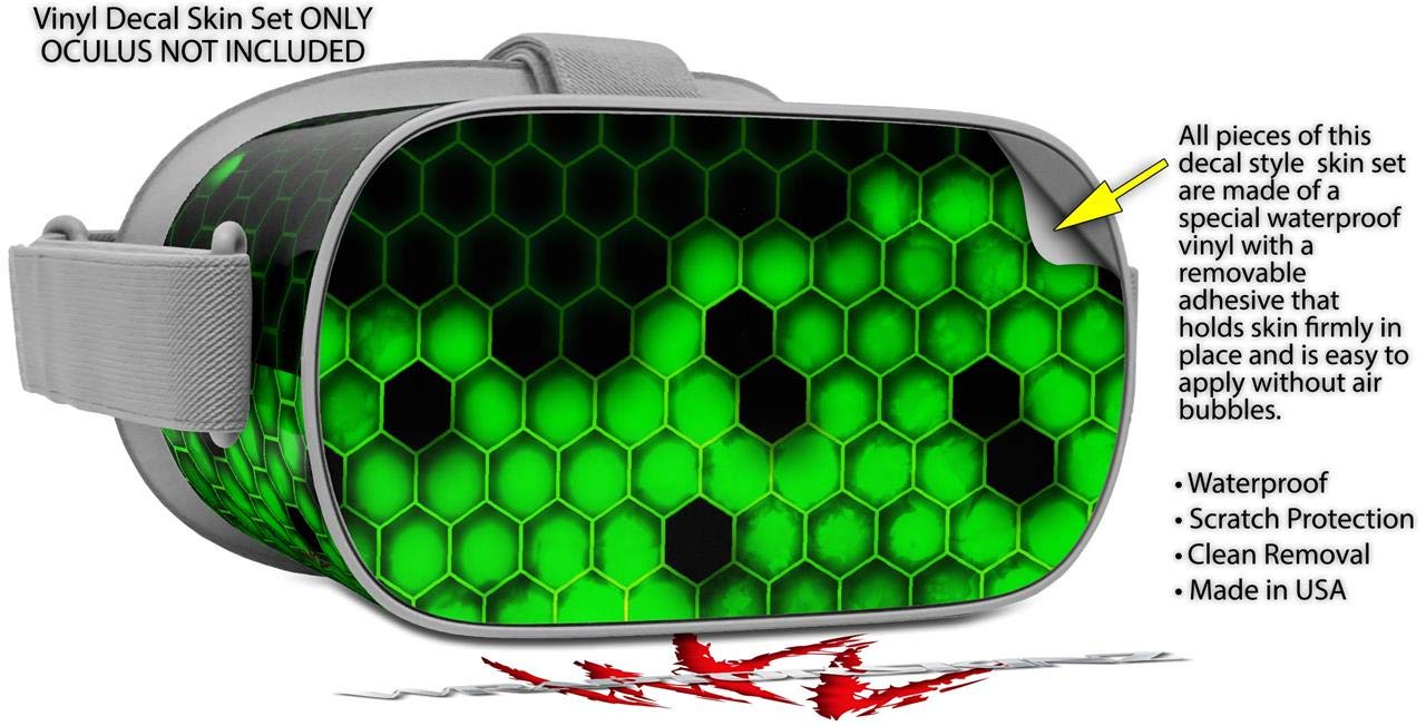 Decal Style Skin Wrap Compatible with Oculus Go Headset - HEX Green (Oculus NOT Included)