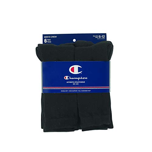Double Dry 6-Pair Pack Cotton-Rich Crew Socks