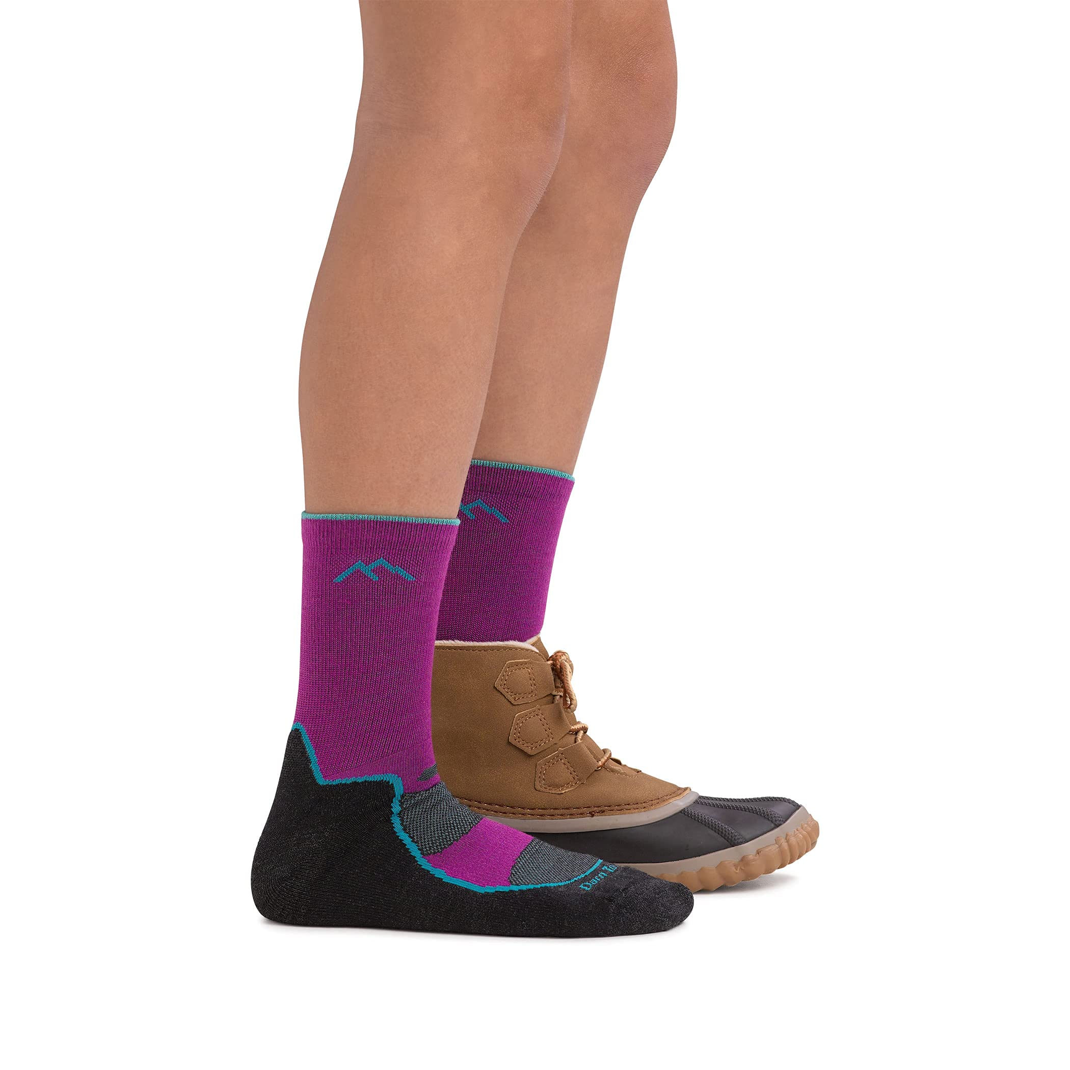 Darn Tough Vermont Light Hiker Micro Crew Light Cushion (Toddler/Little Kid/Big Kid) Vapor LG (US 3-6 Little Kid/Big Kid)