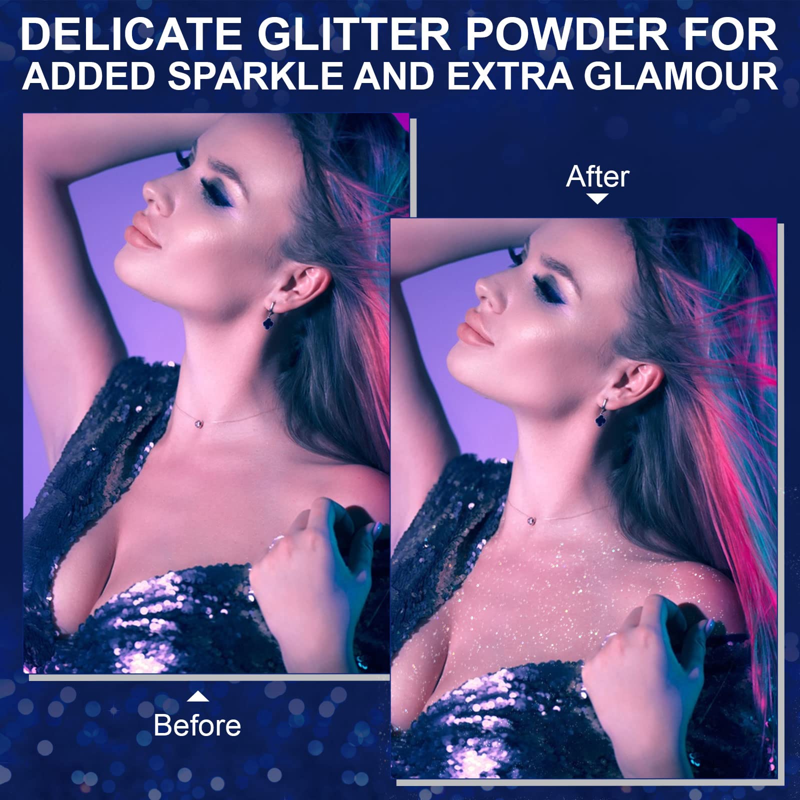 Glitter Spray, Body Shimmery Spray for Skin, Face, Hair and Clothing, Waterproof,Not Take Off and Quick-Drying Makeup