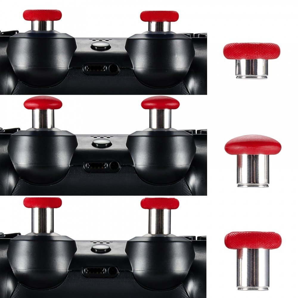 E-MODS GAMING 6 in 1 Swap Thumbstick Grips Replacement Parts for Xbox One Elite Controller (Model1698)- Red