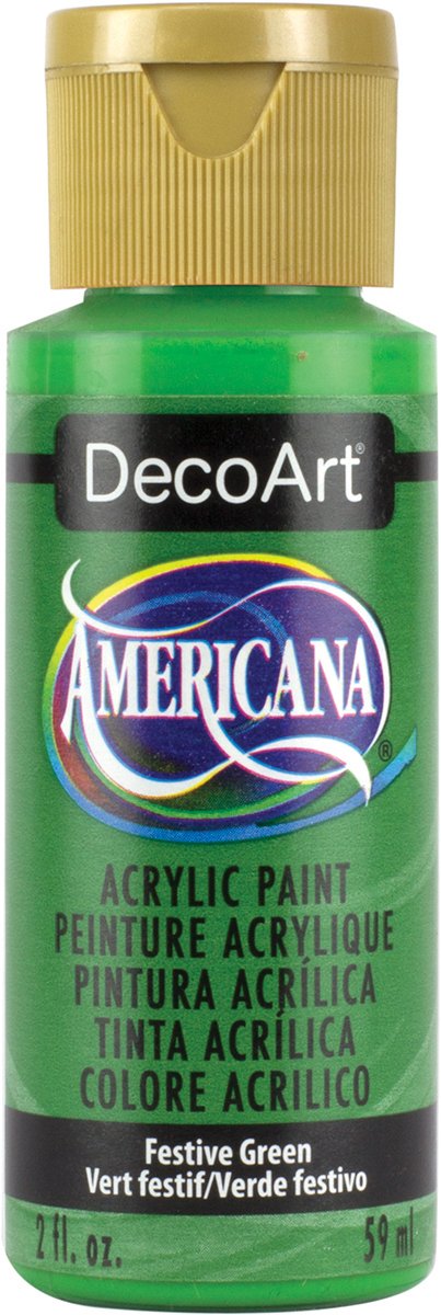 DecoArt Americana Acrylic Paint, 2-Ounce, Festive Green, by The yard