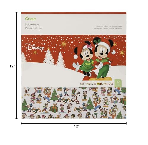 Cricut Deluxe Paper, Disney, Mickey Friends Holiday Cheer, 12x12